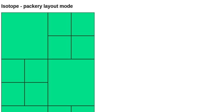 Isotope - packery layout mode