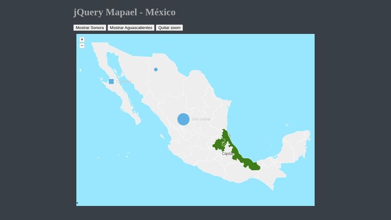 jQuery Mapael - México