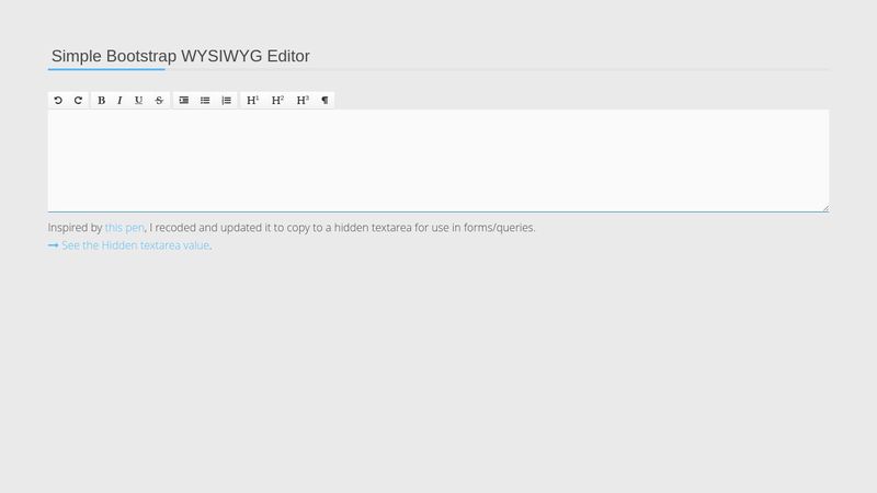 Bootstrap WYSIWYG Editor