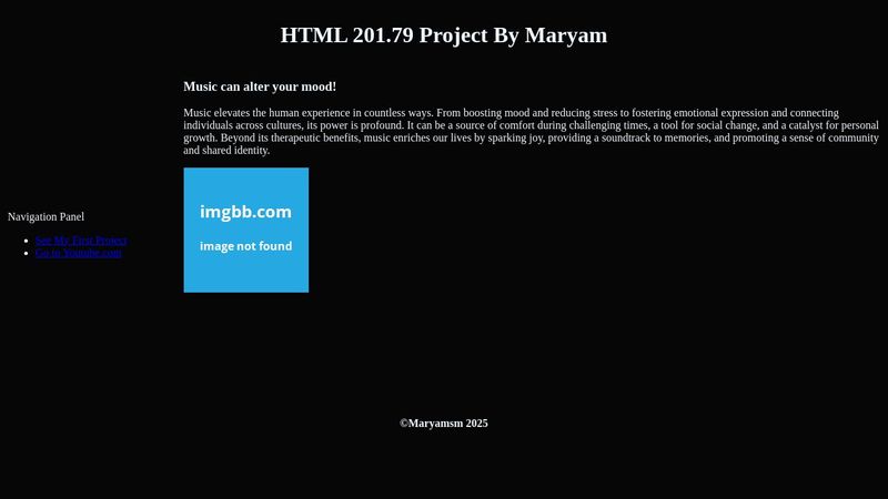 HTML 201 Project