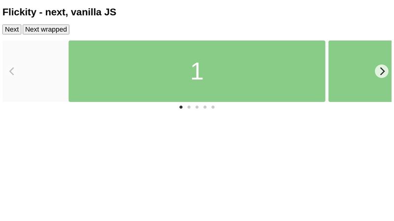 Flickity - next, vanilla JS