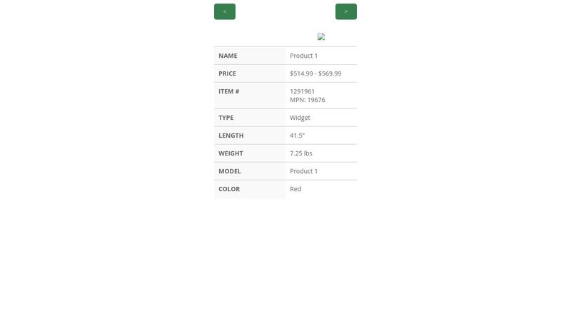 Horizontal Scrolling Table with Fixed First Column and Scrolling Buttons