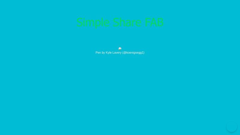 Pure CSS3 Animated Share FAB (Floating Action Button)