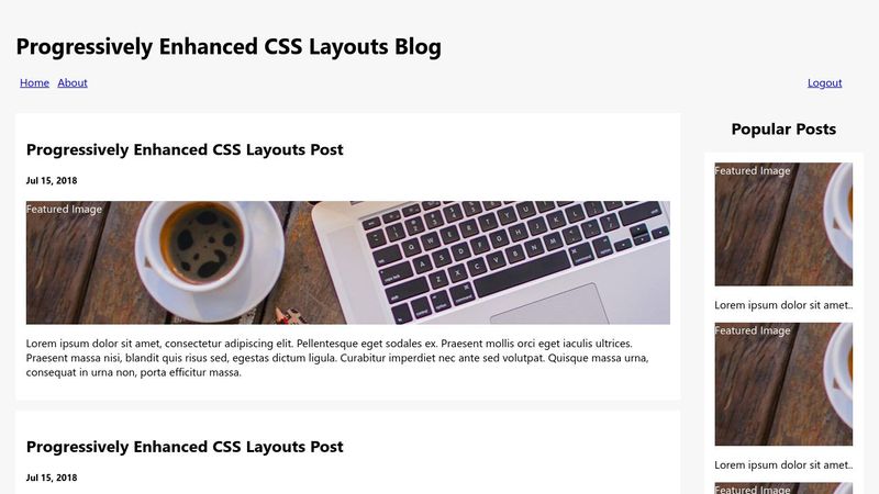 Blog Layout with CSS Grid Areas