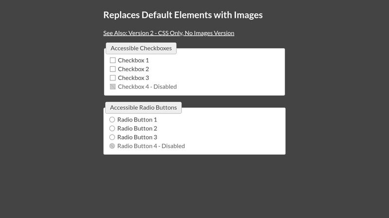Custom Checkboxes and Radio Buttons - Accessibility