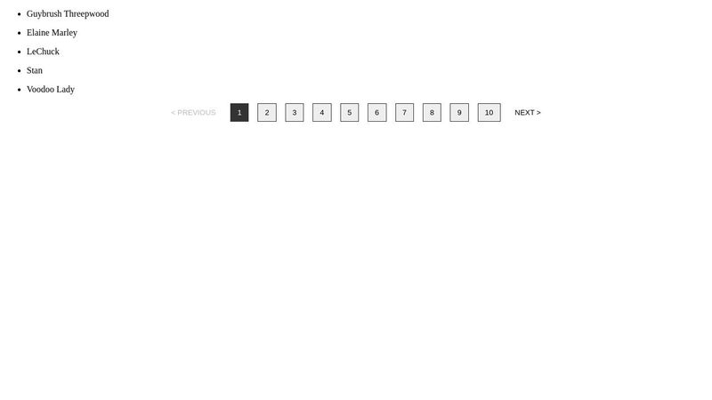 Pagination plugin ListJS