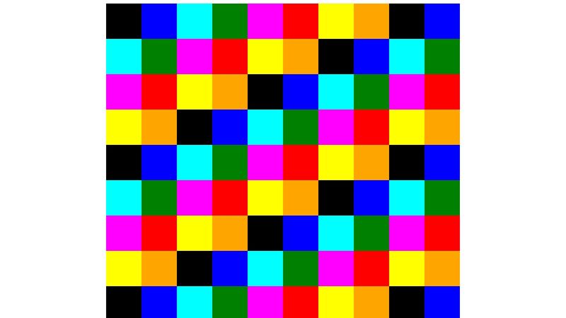 Grid with color changing squares