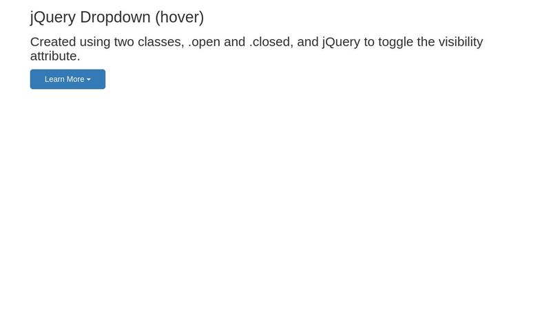 jQuery UI Dropdown (hover)
