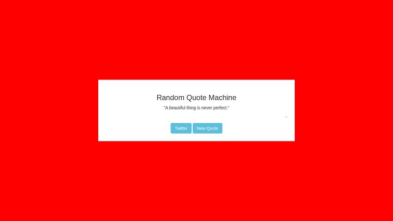 Build a Random Quote Machine (freeCodeCamp)