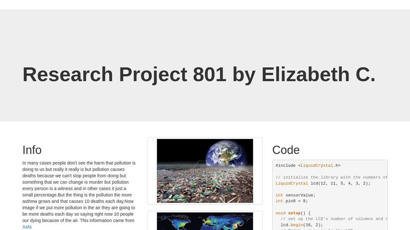 Pollution (Research Project)