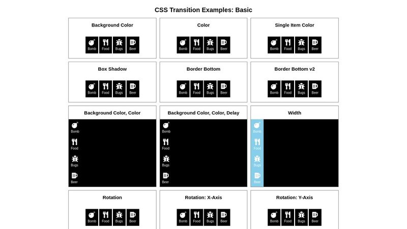CSS Transition Examples