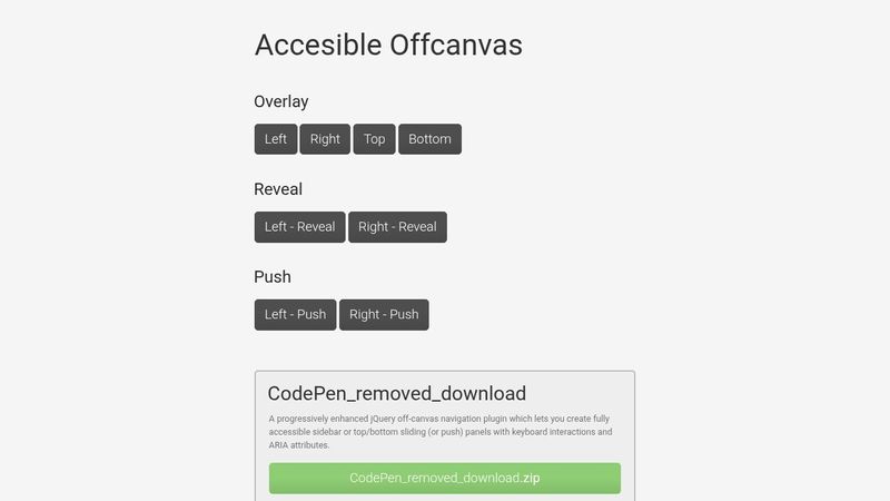Accessible Offcanvas