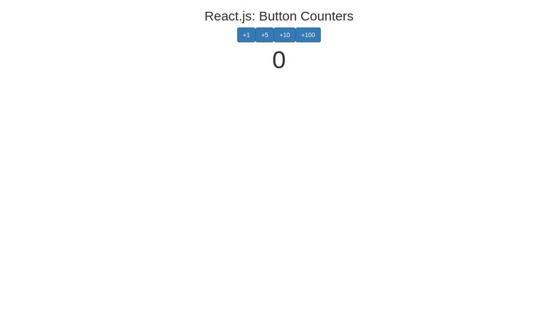 React.js Button Counters
