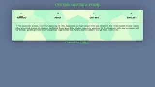 CSS tabs with little JS - NS