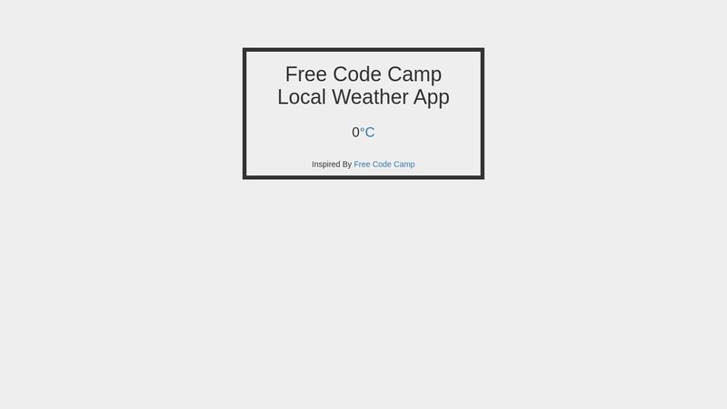 FreeCodeCamp Show the Local Weather