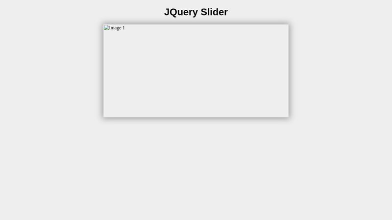 Simple JQuery Slider