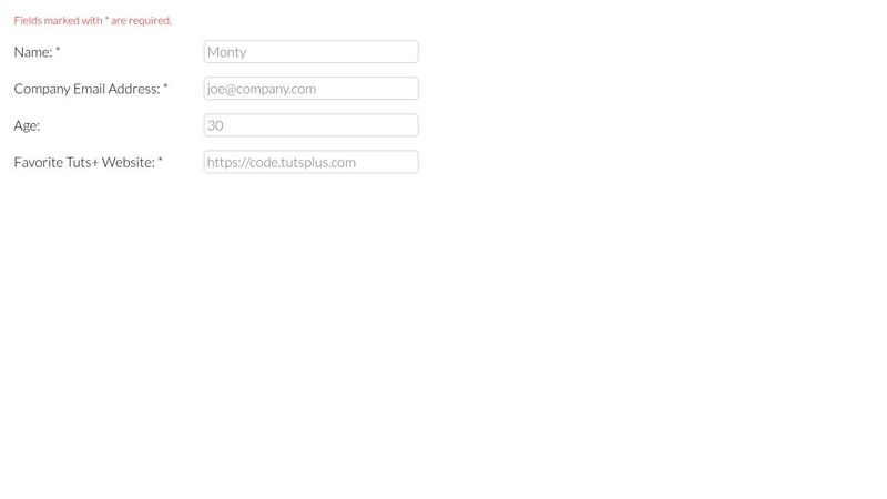 HTML Based Form Validation - Pattern Attribute