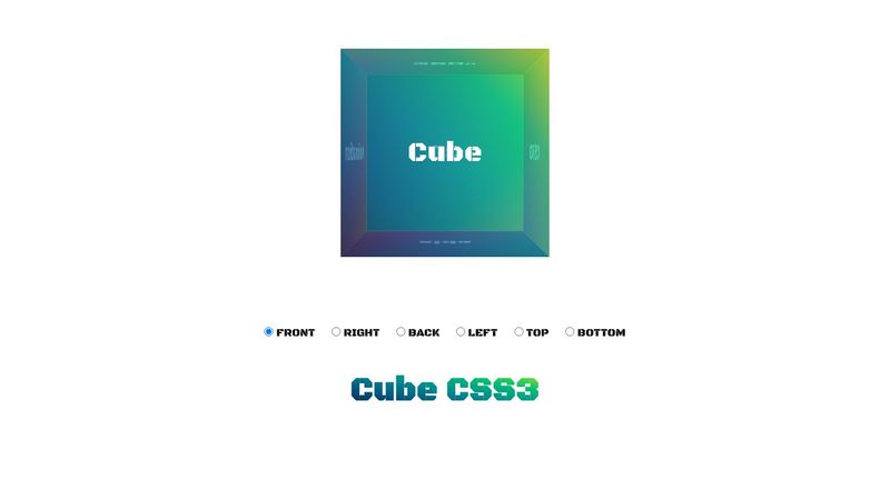 3D Cube CSS3