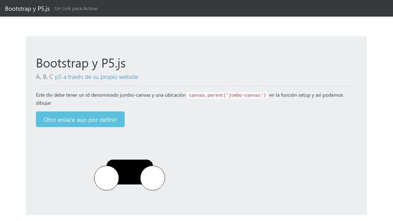 Bootstrap y P5.js Canvas