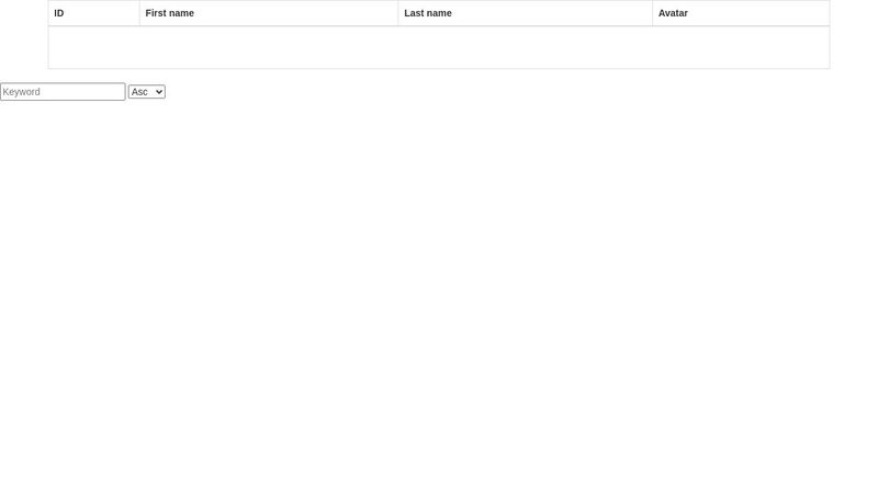 Simple Data Table jQuery plugin