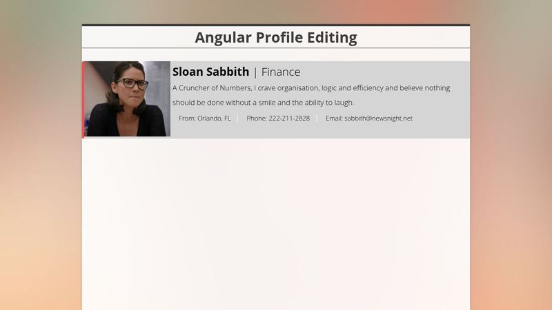 Edit Profile with Angular