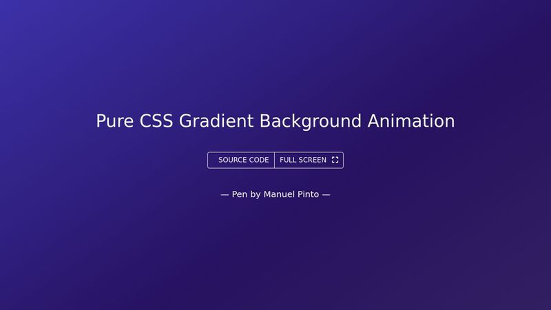 Pure CSS Gradient Background Animation