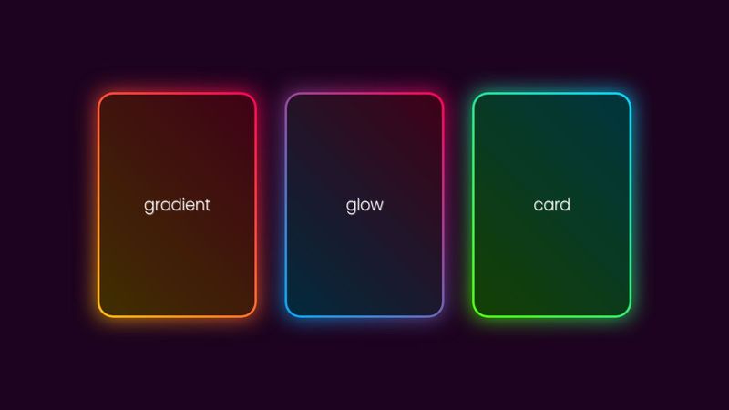 Gradient Glow Cards