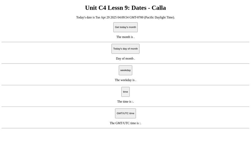 Unit C4 Lesson 9 - Calla