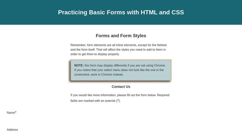 basic form styles - STARTER - PLEASE FORK