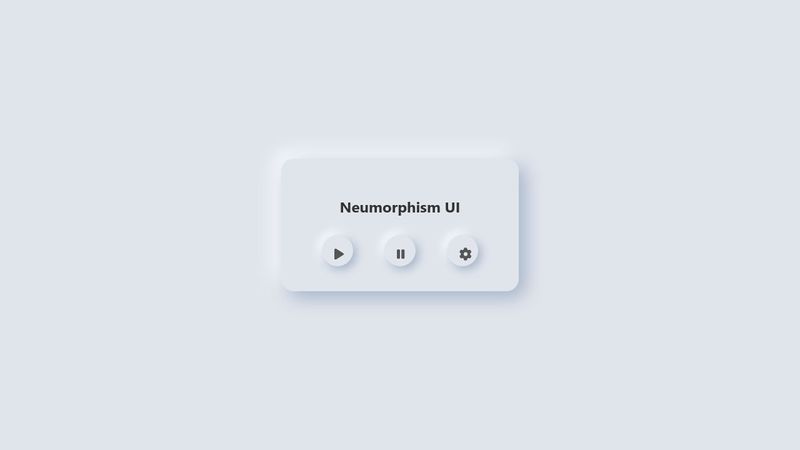 Neumorphism (or Neomorphism) UI design in HTML and CSS