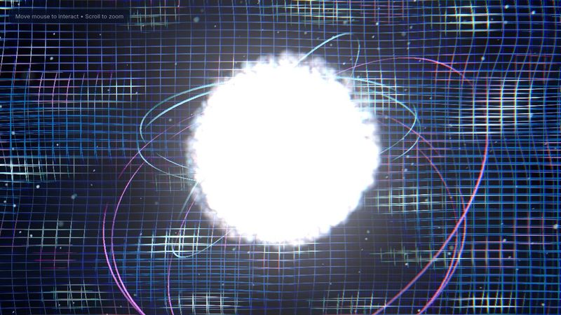 Three.js Interactive Particle Grid