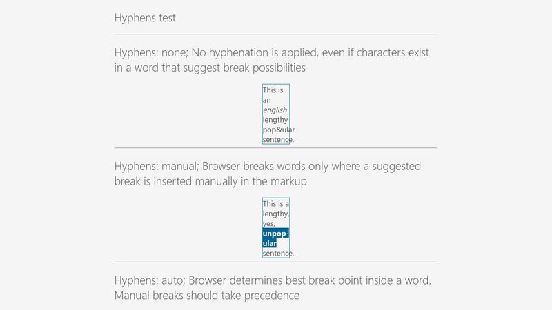 CSS3 Hyphens