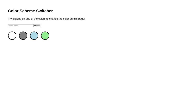 FEWD - Color Switcher - HTML/CSS - Solution