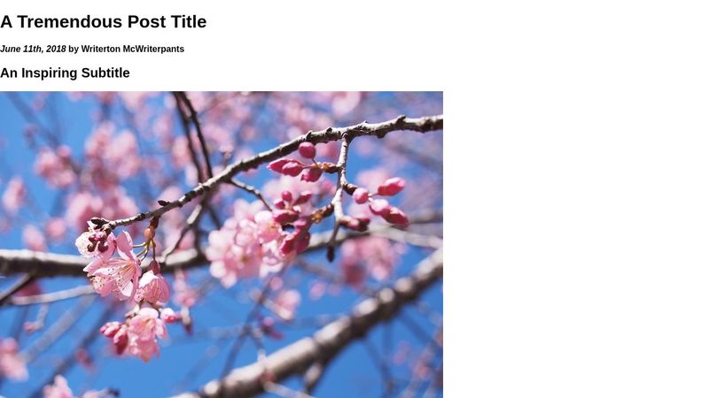 Simple & fun blog post: Codepen challenge cpc-typeset