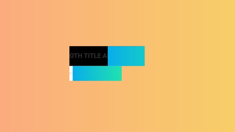 Code Snippet | CSS ONLY - Smooth title animation