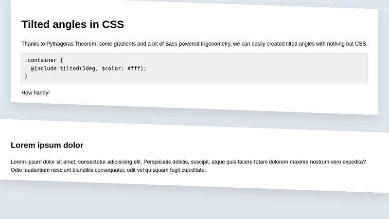 Tilted Angles in CSS
