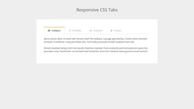 Responsive CSS Tabs