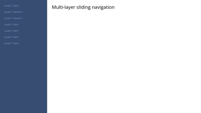 Multi-layer sliding navigation