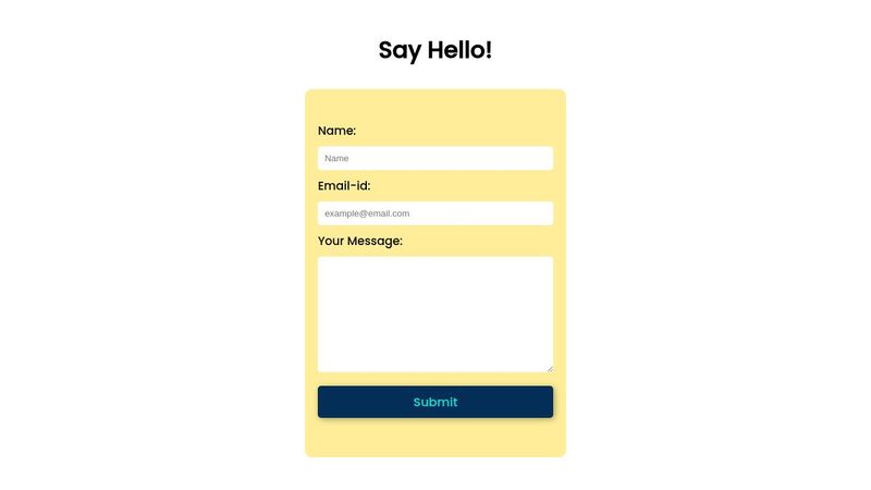 Simple Contact form without backend