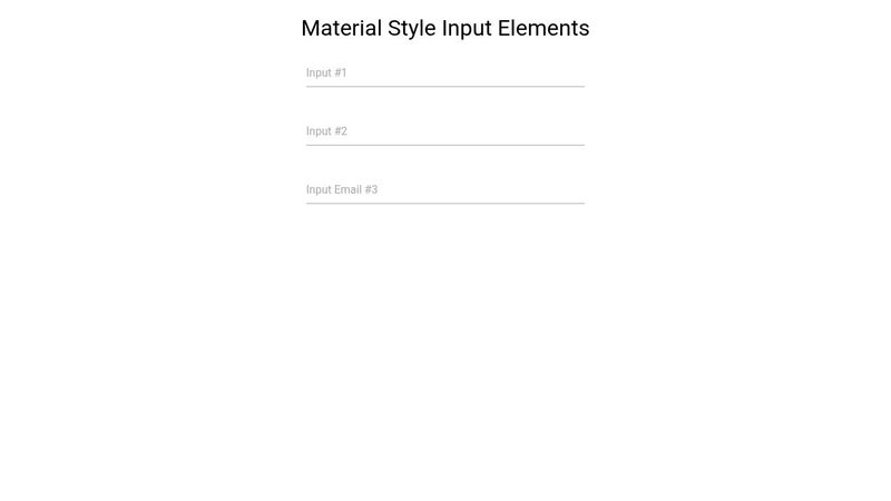 Material Text Input (Only CSS, !JS)