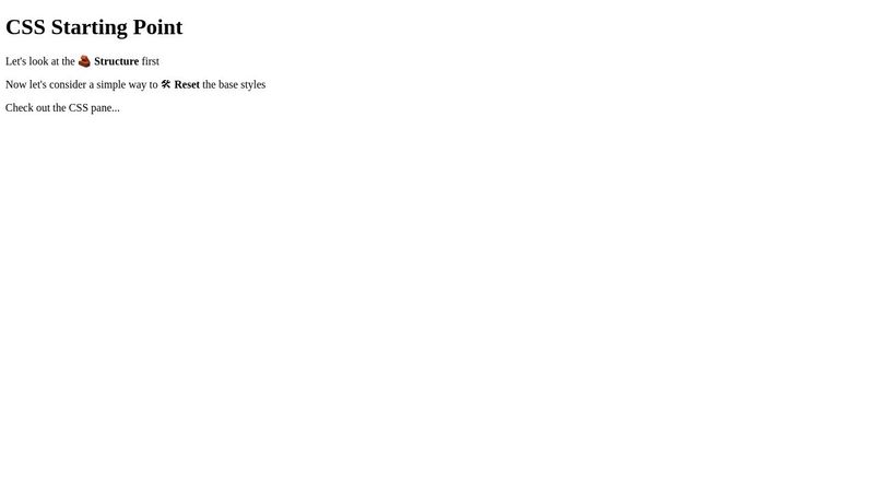CSS Starting Point