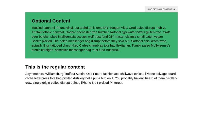 Basic show/hide feature with jQuery