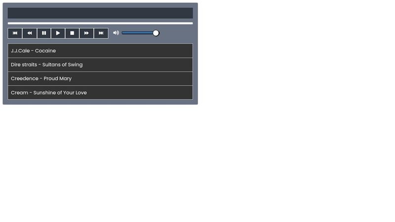 Javascript audio player