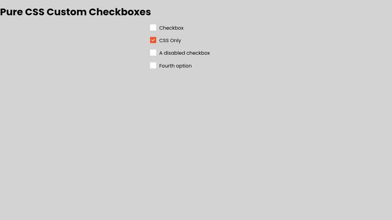 Pure CSS custom checkboxes