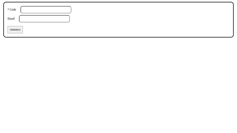 Formulaire validation