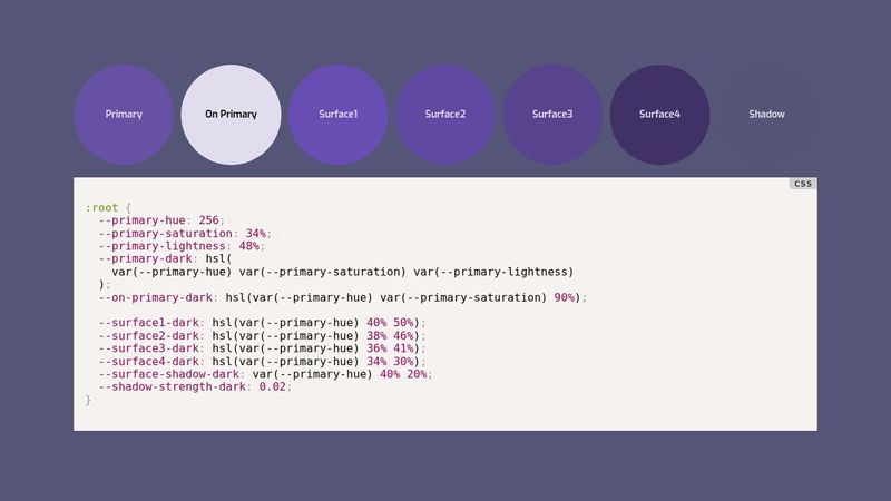 Primary Brand with CSS Custom Property and hsl() function
