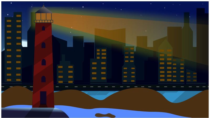 Css animations (lighthouse animation)