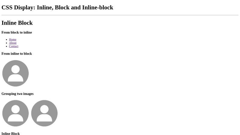 CSS Intermediate - CSS Display