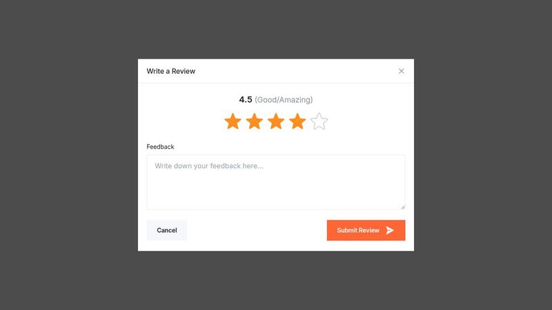 Feedback Modal Responsive with Tailwind CSS