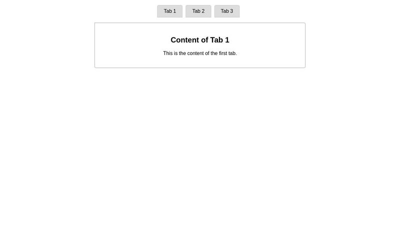 Tabs In HTML,CSS and Javascript